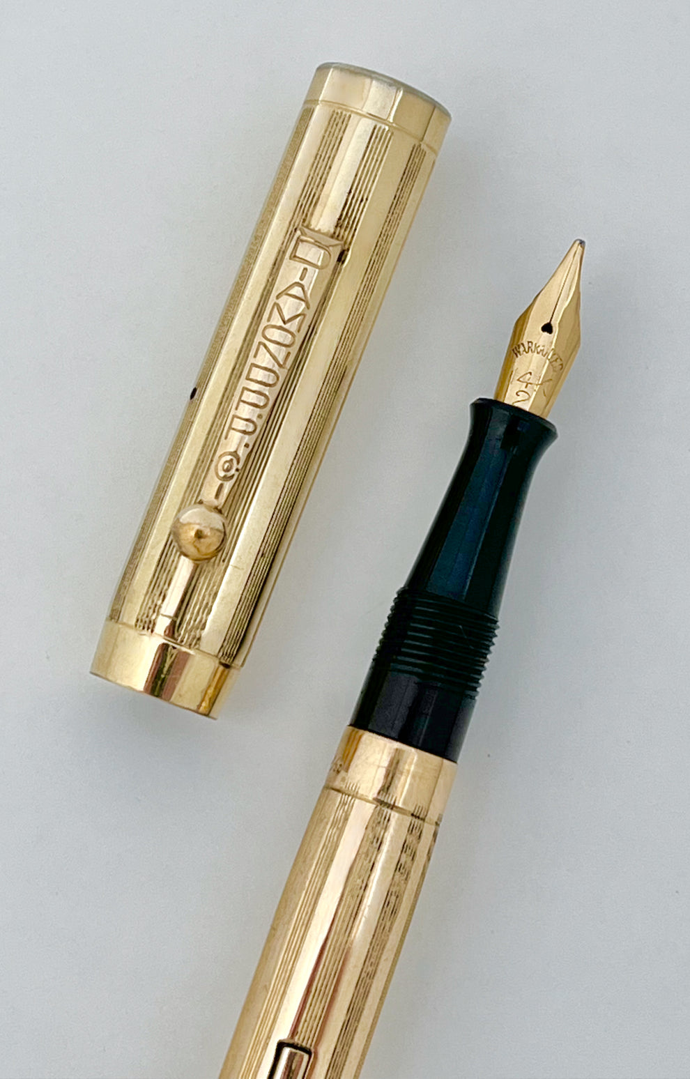 1920s Diamond Point Gold-Plated Overlay Fountain Pen - SUPERFLEX ...
